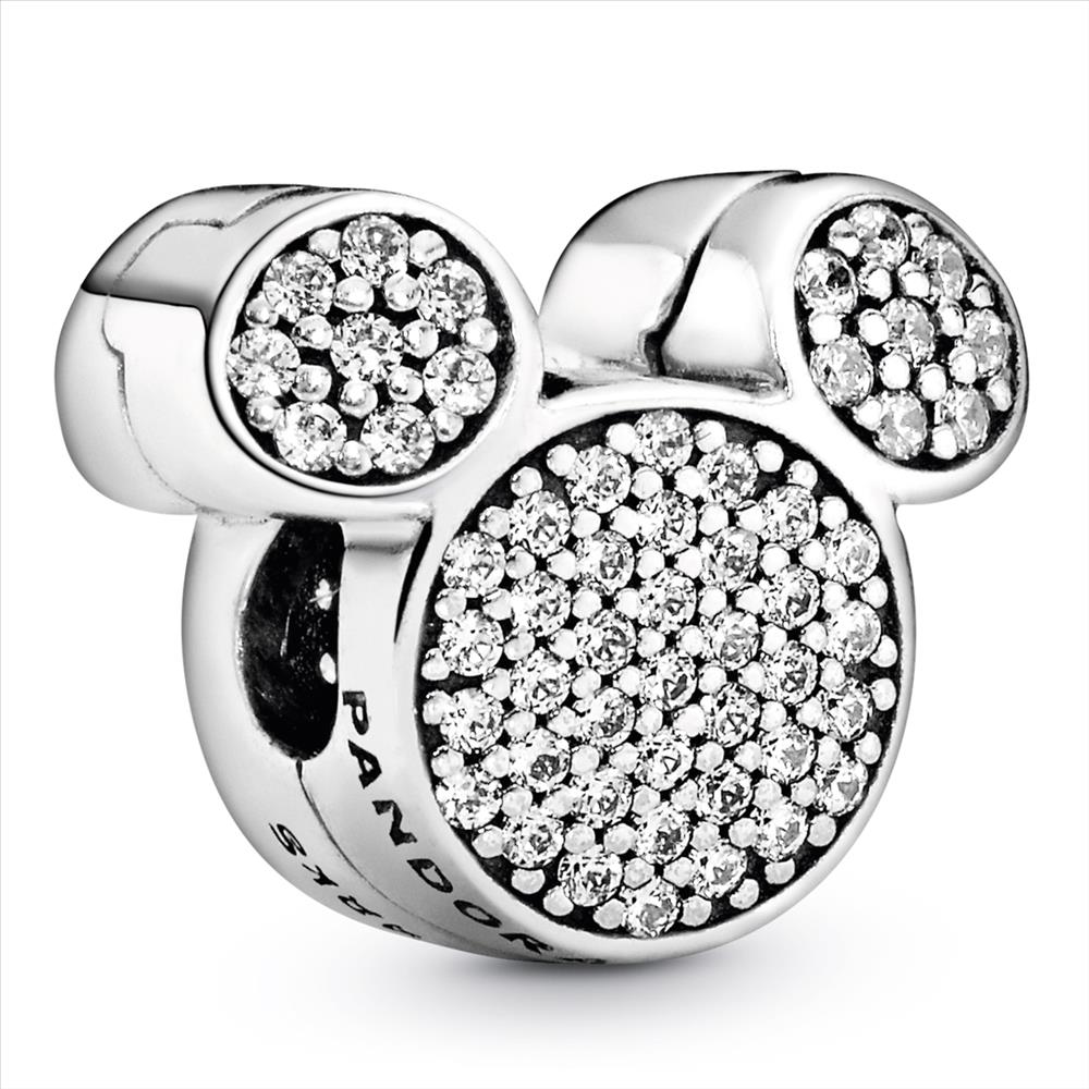 Charm de Clip diseño estilo Pandora Pavé de Orejas de Mickey Mouse de ...