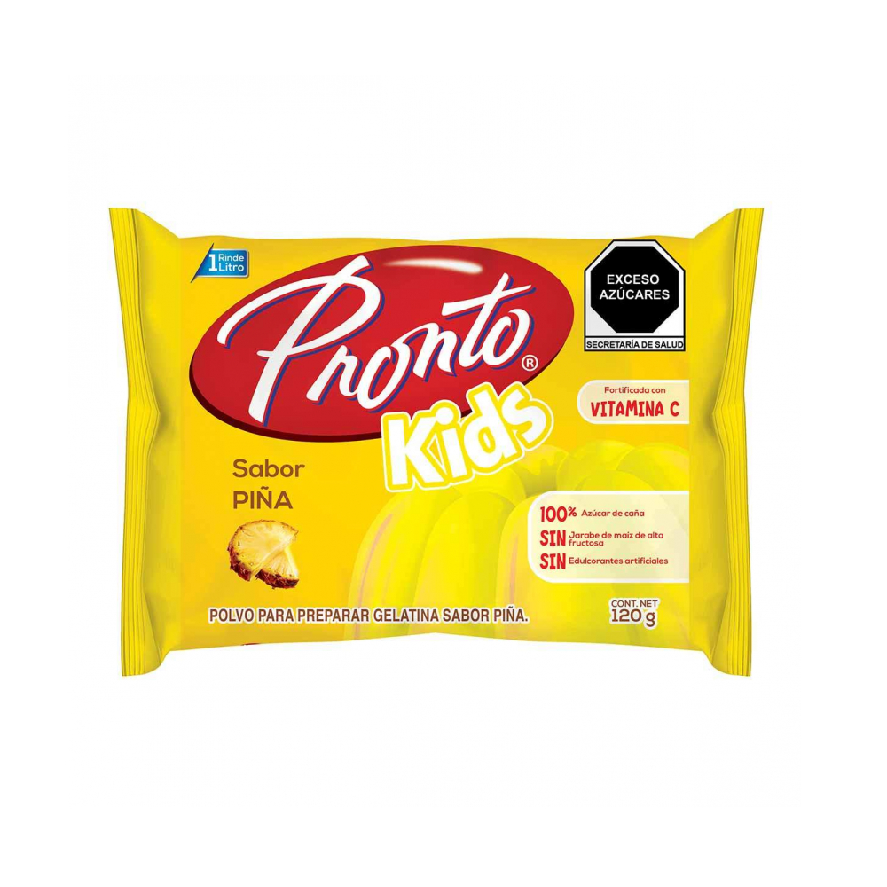 Polvo para preparar gelatina sabor piña Pronto (120 g / 4.23 oz ...