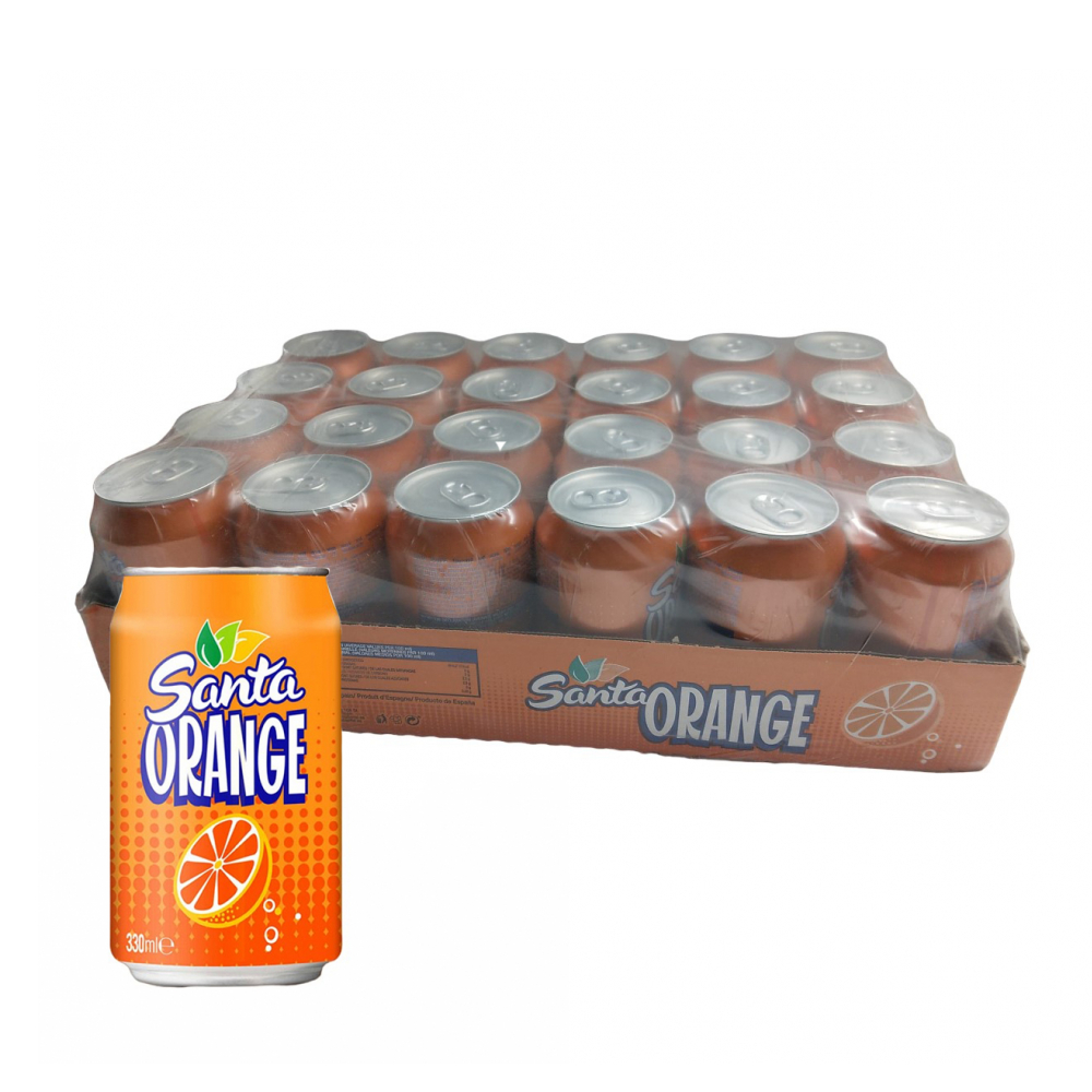 Refresco gaseado de naranja Santa (24 x 330 ml) - Mercadito Hola America
