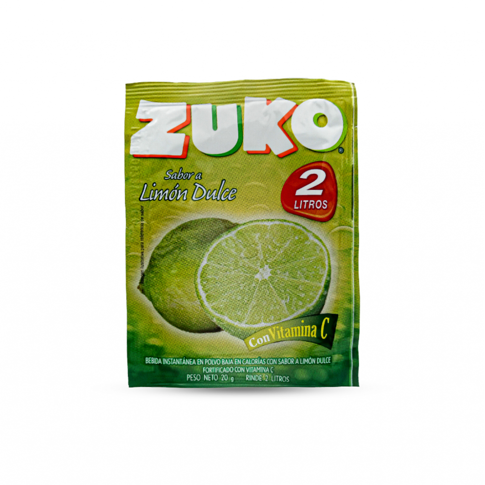 Refresco instantáneo sabor limón dulce Zuko (20 g) - Mercadito Hola America