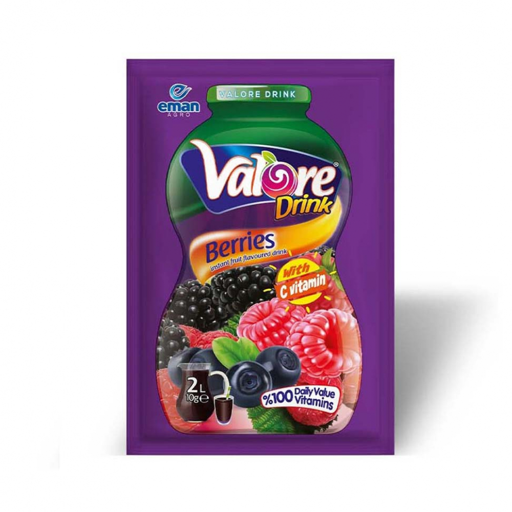 Refresco instantáneo sabor frutos del bosque Valore Drink (10 g ...