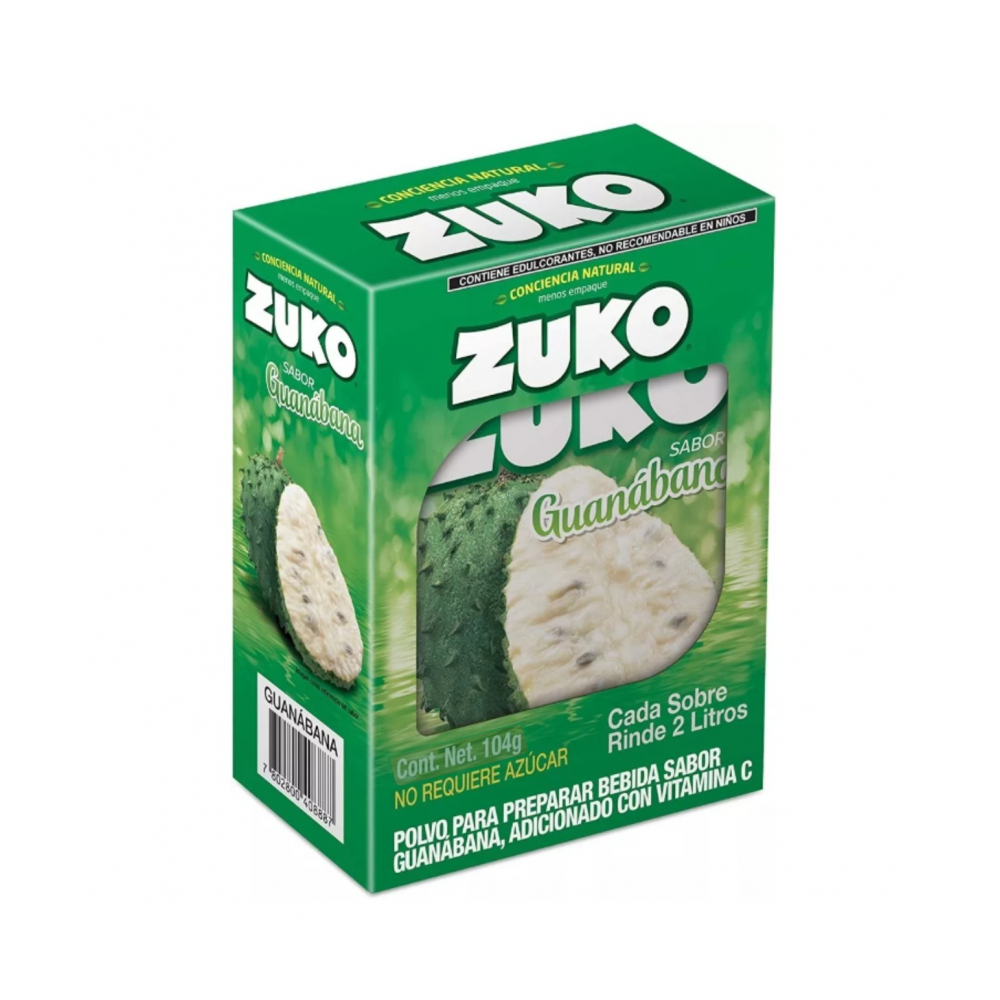 Refresco instantáneo sabor guanábana Zuko (8 x 13 g) - Mercadito Hola ...