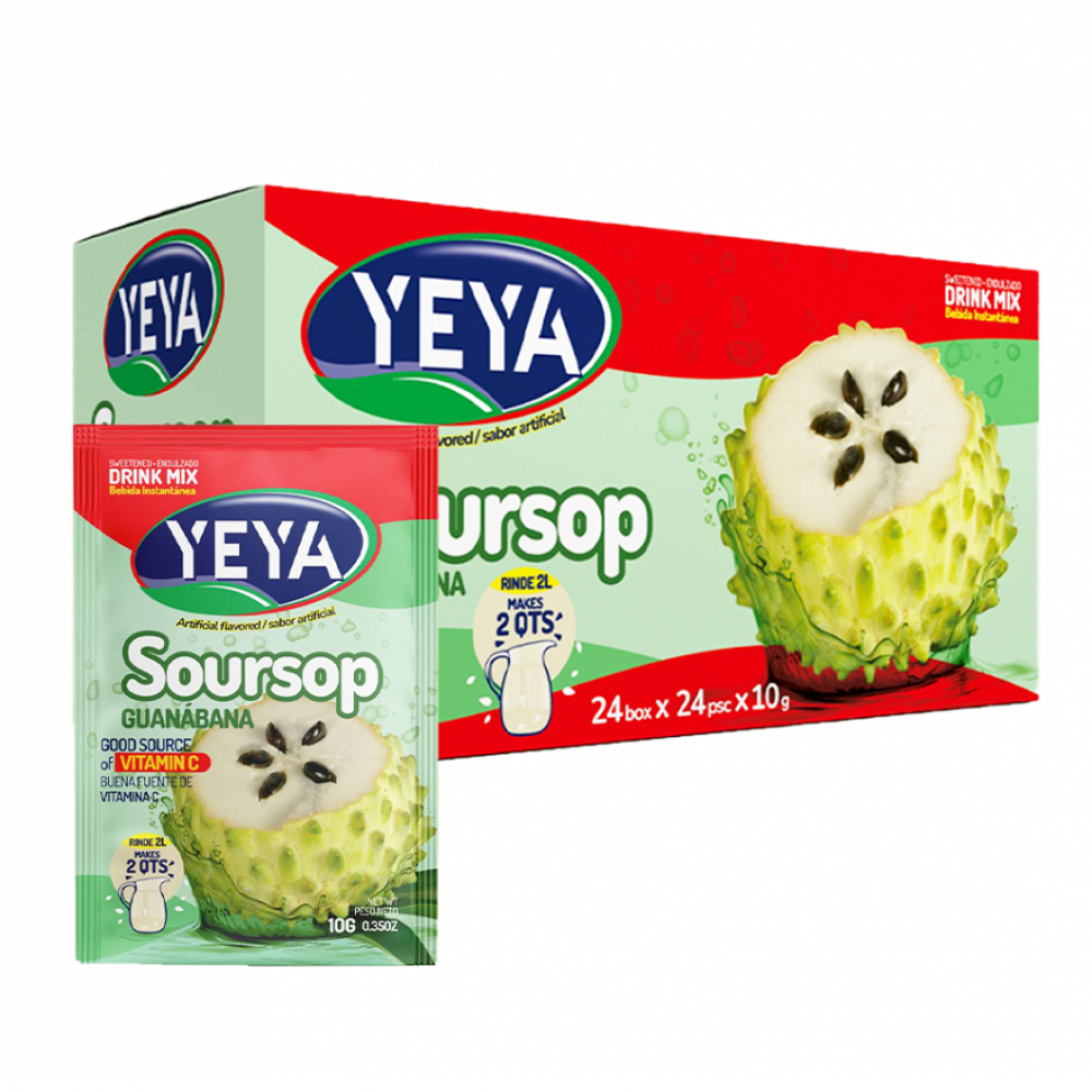 Refresco instantáneo -con azúcar- sabor a guanábana Yeya (576 x 10 g ...
