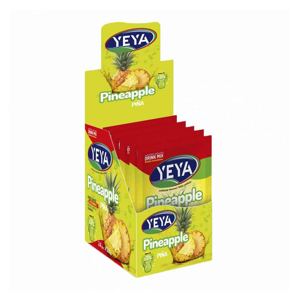 Refresco instantáneo -con azúcar- sabor piña Yeya (24 x 10 g ...