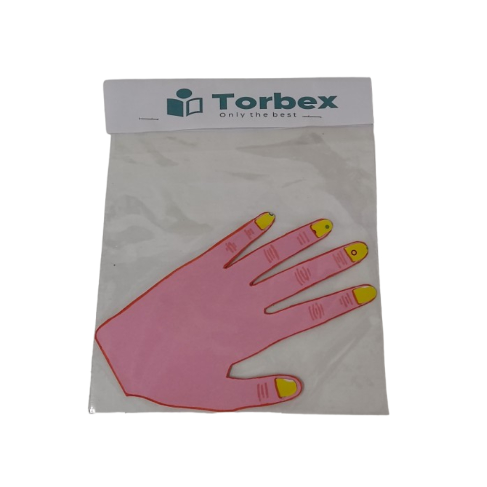 Estuche de cartulina con mano y uñas para enseñar a cortarse las uñas a ...