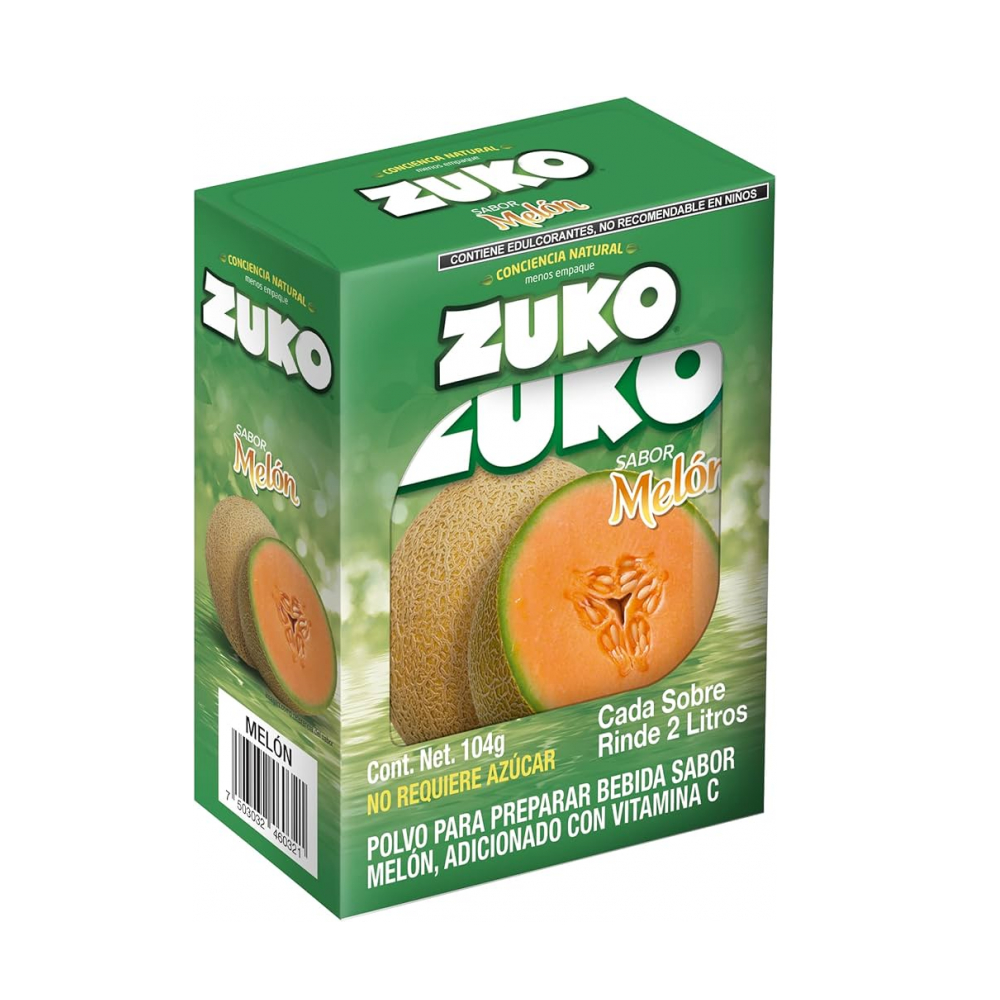 Refresco instantáneo sabor melón de castilla Zuko (8 x 13 g ...