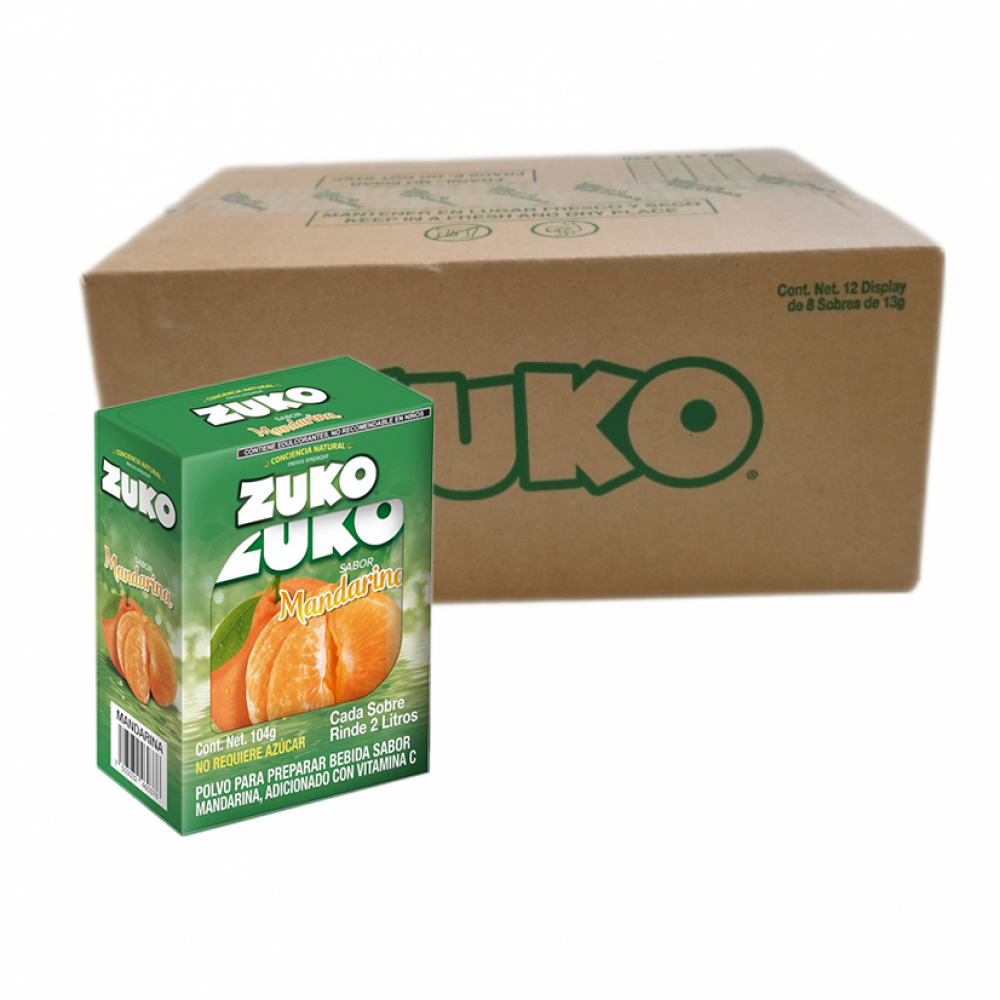 Refresco instantáneo sabor mandarina Zuko (96 x 13 g) - Mercadito Hola ...