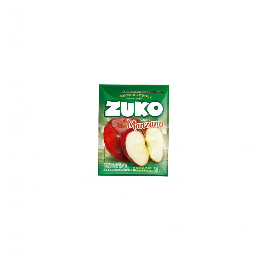 Refresco instantáneo sabor manzana Zuko (13 g) - Mercadito Hola America