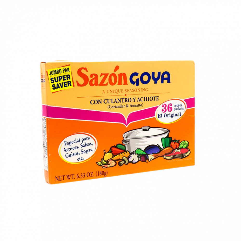 Sazón con culantro y achiote Goya (36 x 5 g) - Mercadito Hola America