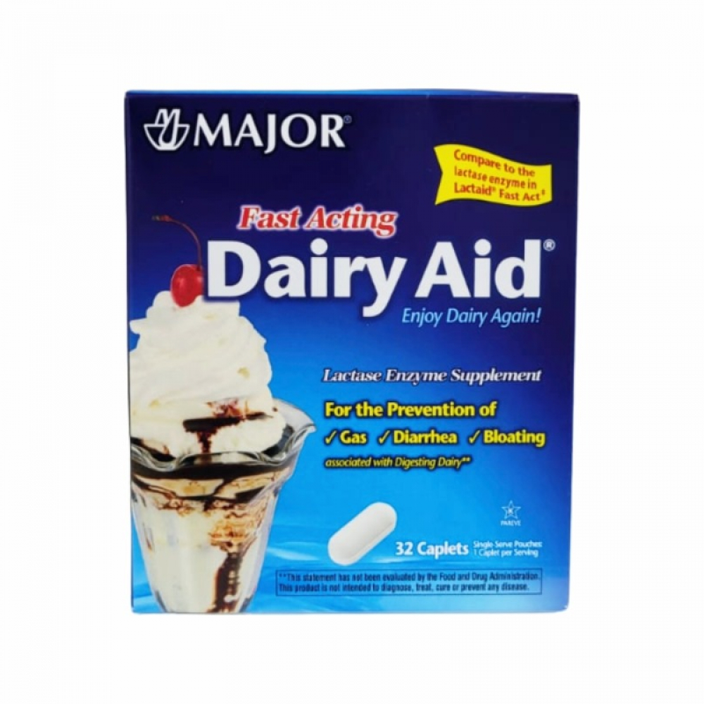 Suplemento de enzima lactasa Dairy Aid Major (32 tabletas) - Mercadito ...