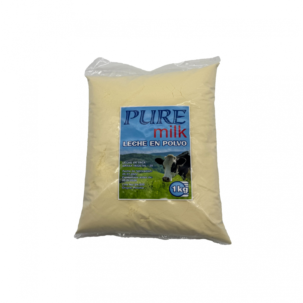 Leche en polvo entera Pure Milk (1 kg / 2.2 lb) - Mercadito Hola America