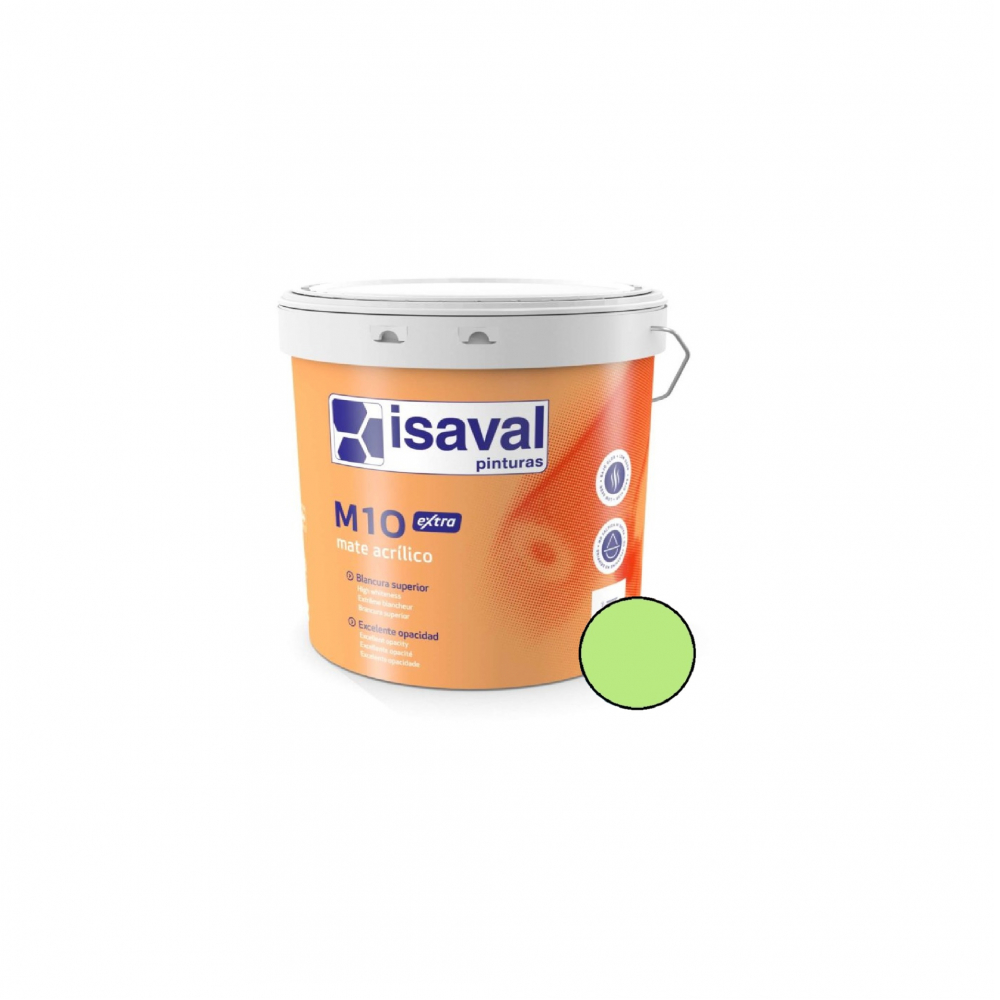 Pintura acrilica interior y exterior color verde cálido M - 10 Isaval ...