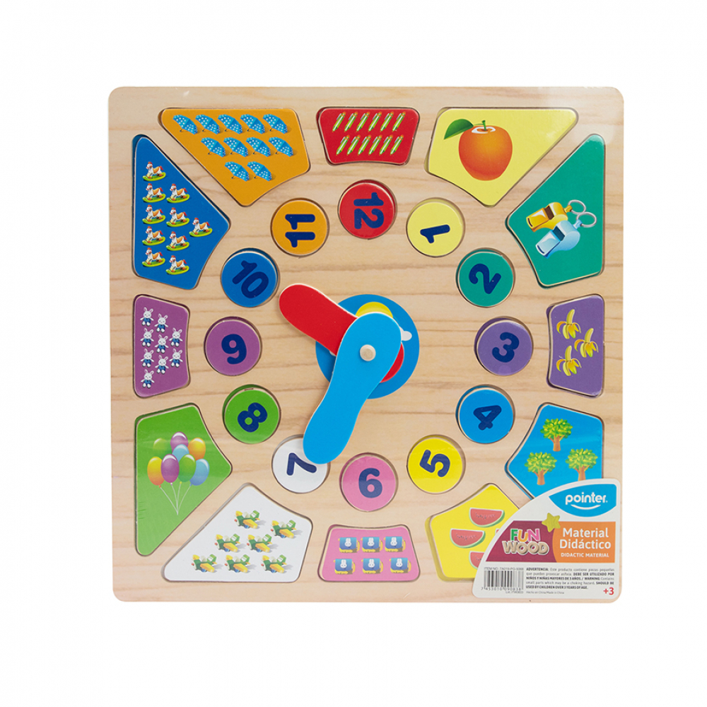 Rompecabezas didáctico - reloj - Pointer - Mercadito Hola America