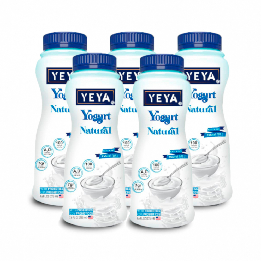 Yogurt probiótico pasteurizado sabor natural Yeya (5 x 225 ml ...