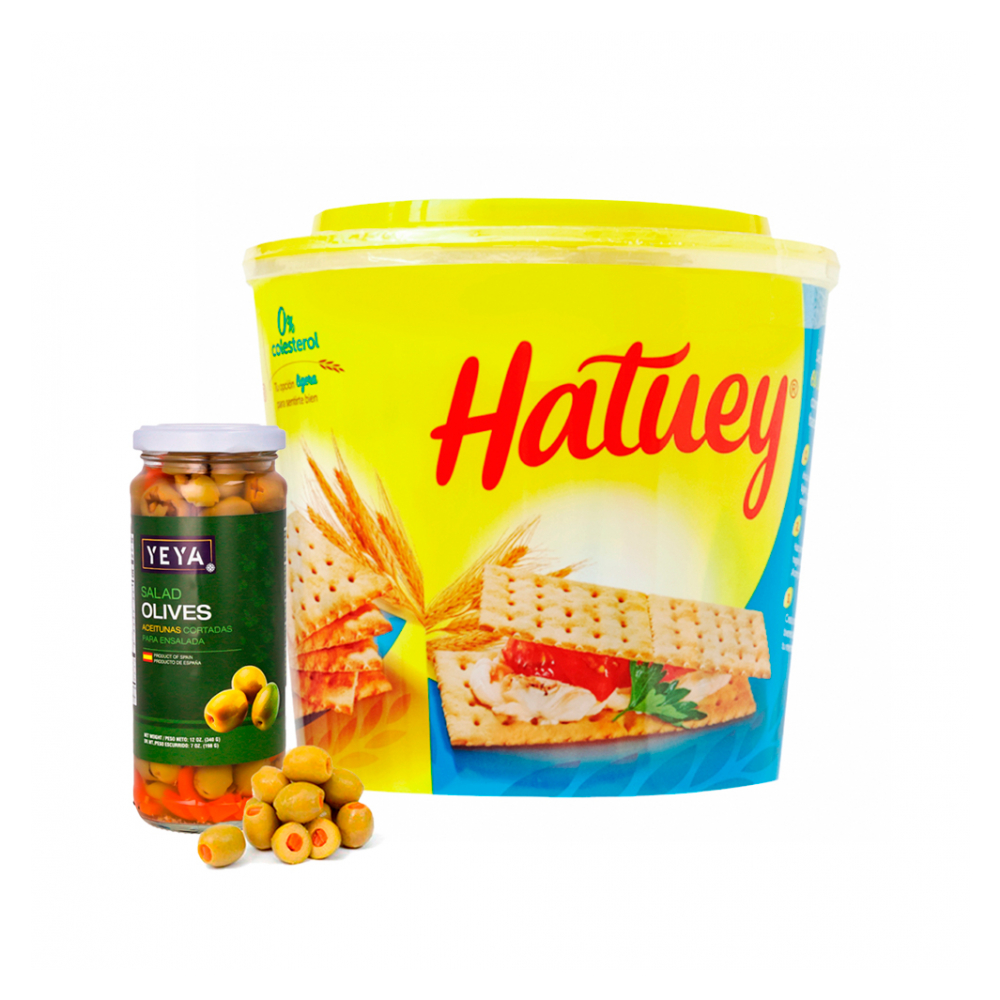 Bocadillo: Galletas de soda + Aceitunas cortadas - Mercadito Hola America
