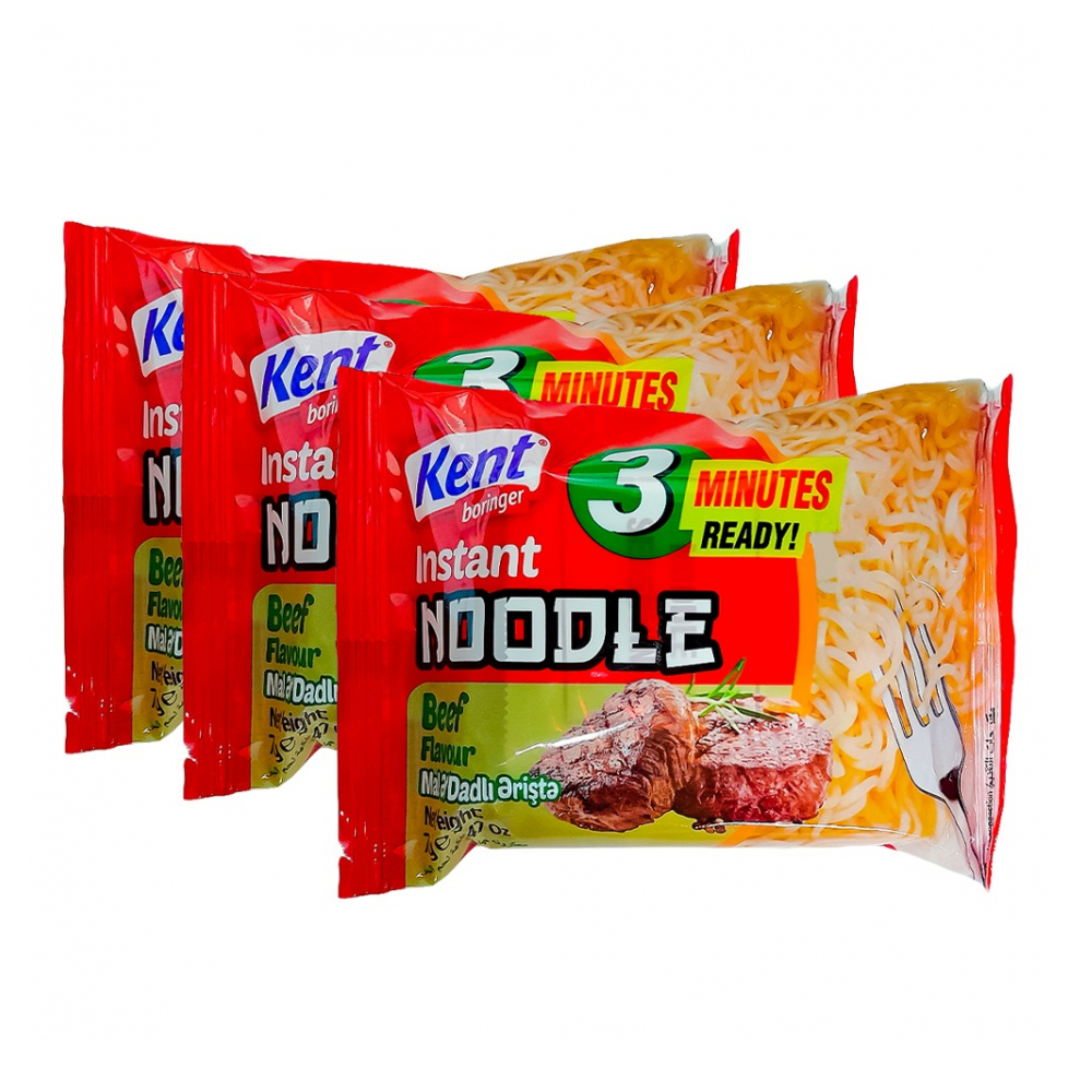 Fideos instantáneos sabor carne de res (3 x 70 g / 2.4 oz) - Mercadito ...