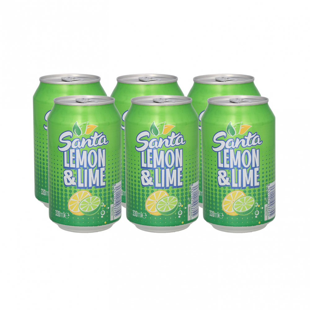 Refresco gaseado de limón y lima Santa (6 x 330 ml) - Mercadito Hola ...