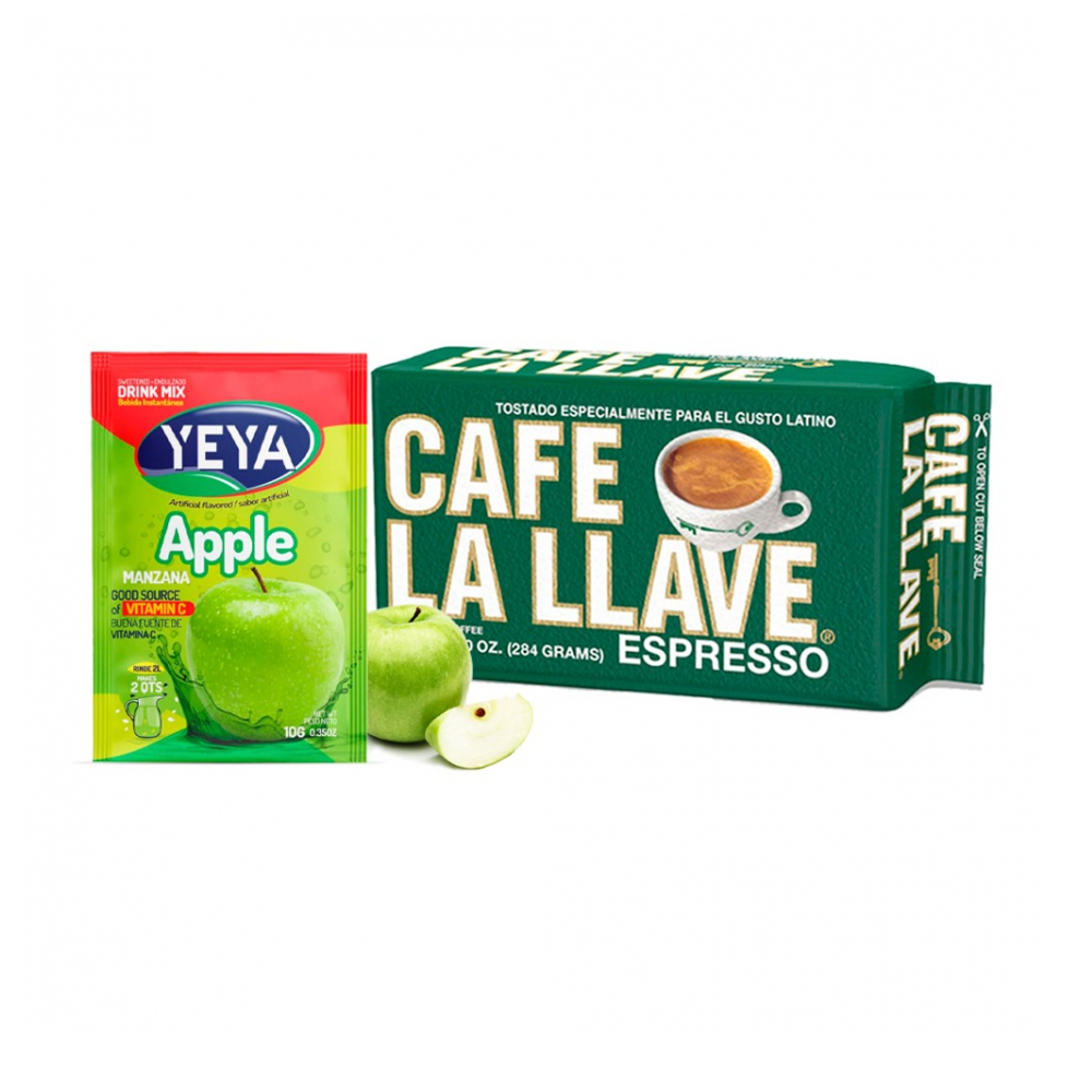 Café La Llave + Refresco sabor a manzana - Mercadito Hola America