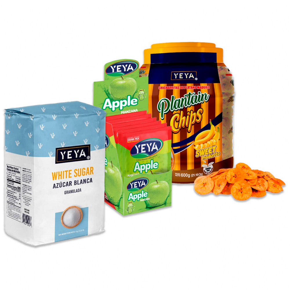 Surtido Dulce y Salado: Chicharritas de plátano maduro Yeya + Azúcar ...