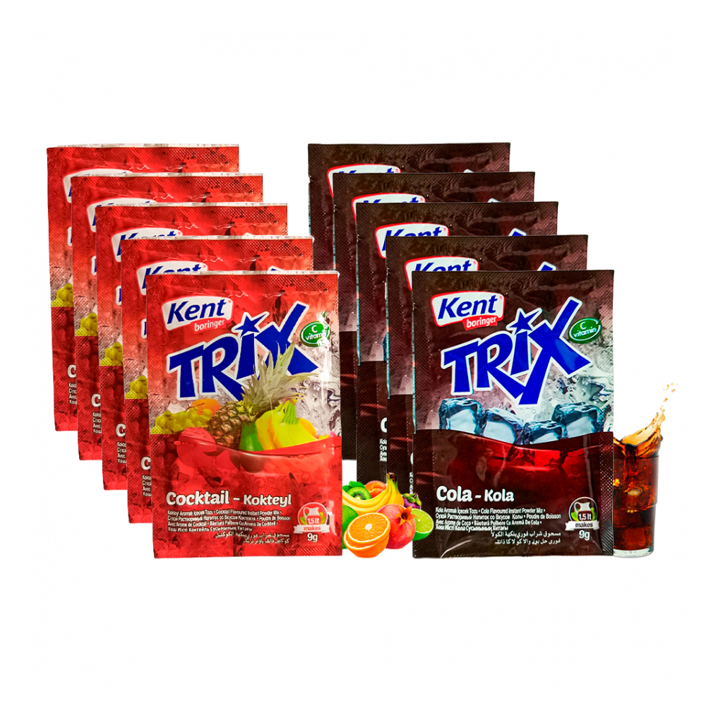 Combo de refrescos: Refresco en polvo sabor cola Trix + Refresco en ...